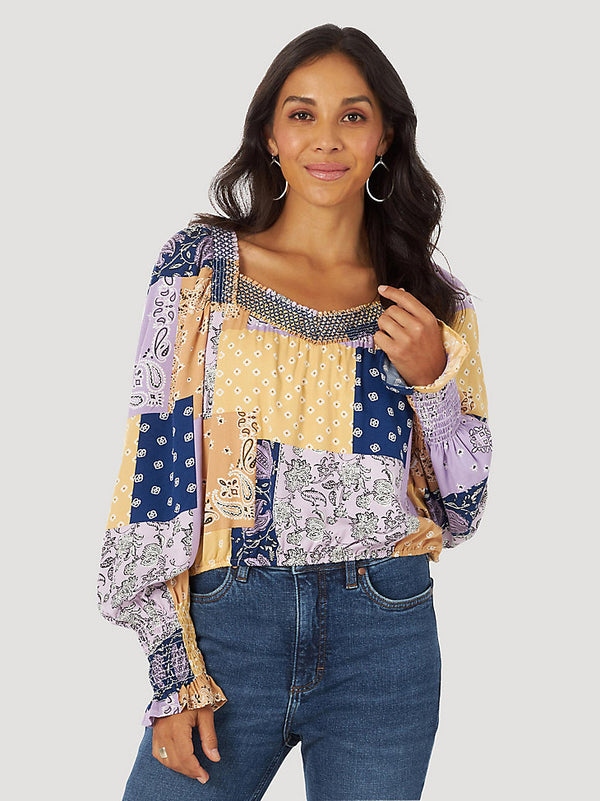 Final Sale Bandanna Love Wrangler Crop Women's Shirt – Wiseman’s Western